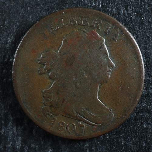 Half cent 1807 United States of America KM#33 copper 1/2 ¢ c Draped ...