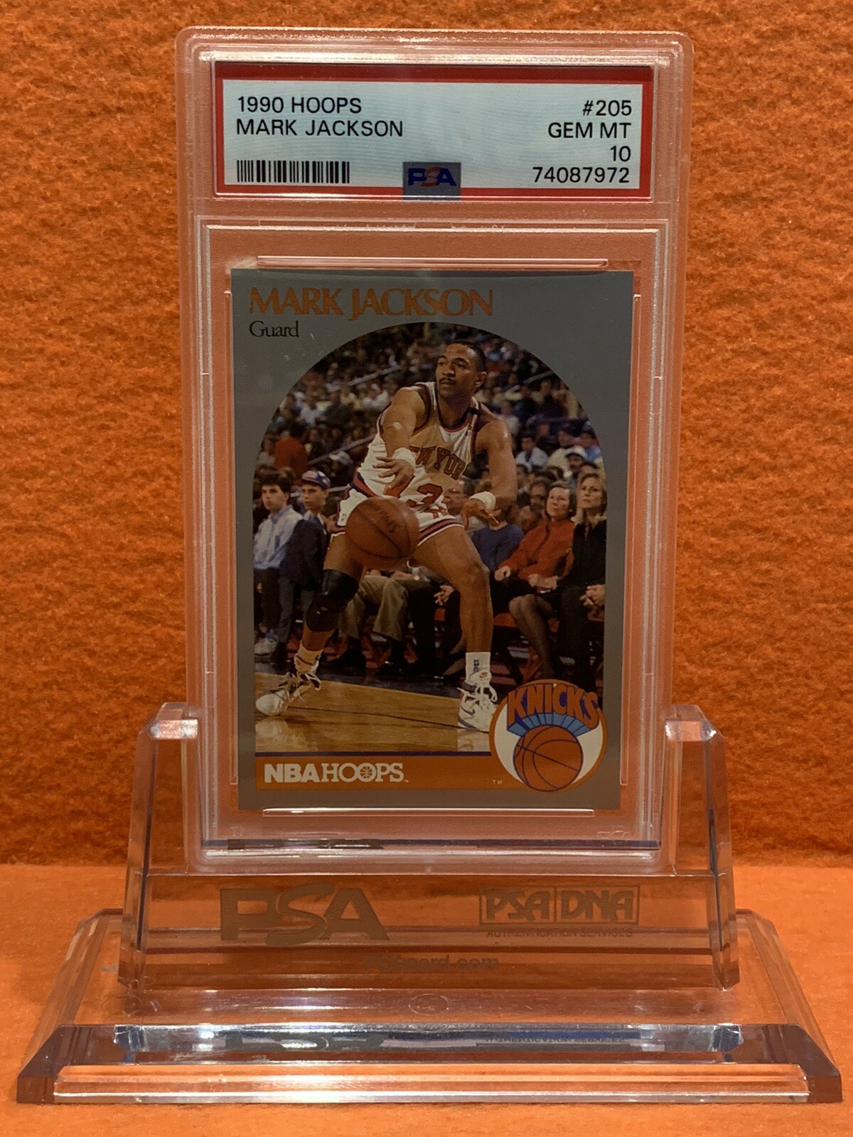Mark Jackson 1990 Hoops #205 Base (Menendez Brothers in Background) PSA ...