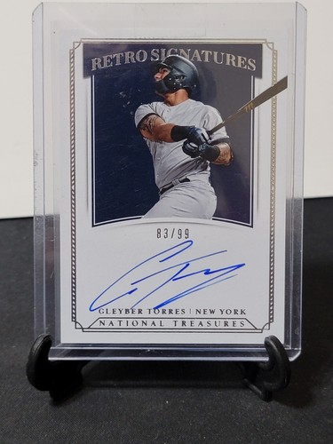 Gleyber Torres 2019 National Treasures Retro Signatures /99 Yankees On ...