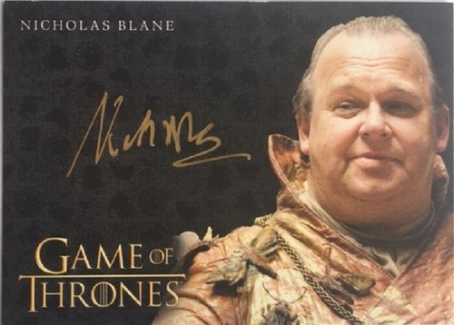 Nicholas Blane Gold Autograph as Spice King from Game of Thrones Season ...
