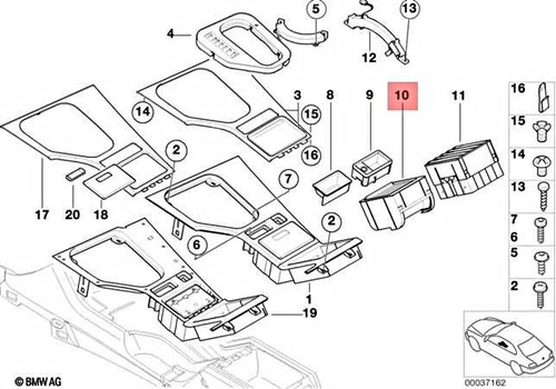 Genuine BMW Center Console Storing Partition Centre E39 520d ...