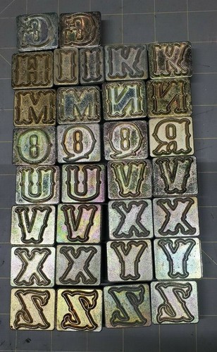 Vintage Leather Working Tooling Stamping Carving Letters 1" Craftool ...