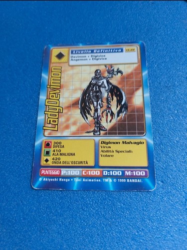 Ladydevimon ce 22 carte card digimon game | eBay