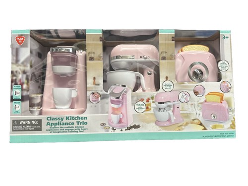 Play Perfect Classy Kitchen Appliance Trio Kids Pretend Playset in Pink ...