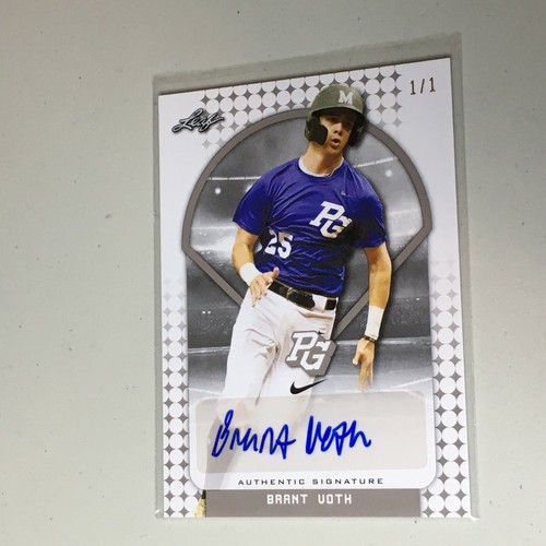 F55039 2018 Leaf Perfect Game Auto 1/1 Blank Back BRANT VOTH | eBay