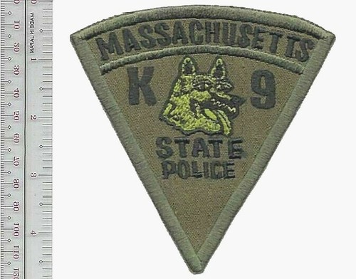 K-9 Police Mass State Police Canine Unit Officer & Dog Team style 3 NO ...