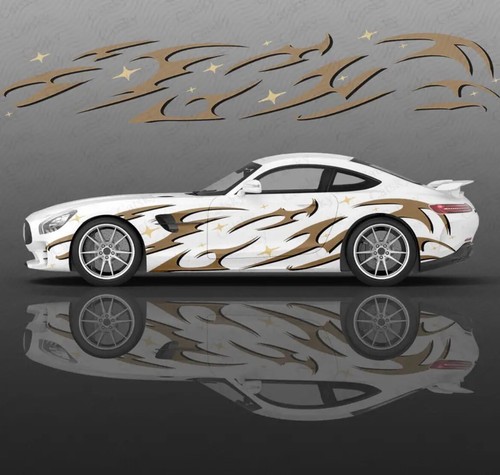 Flame Car Decals; Flame Racing Sport Livery Decal For Both Sides Of Car ...