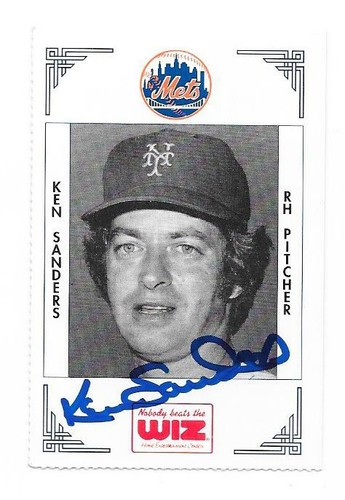 KEN SANDERS 1991 METS THE WIZ AUTOGRAPHED SIGNED # 343 NEW YORK METS | eBay