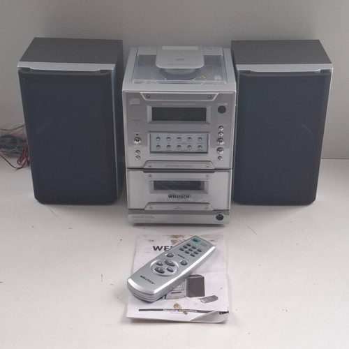 Welltech 20355 Micro CD Audio system, Cassette, Radio, Remote, Box ...