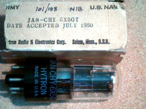 Vacuum Tube 1ea NIB JAN CHY 6X5 GT Hytron tstd VG amp radio amplifier ...