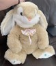 Goffa White Plush Bunny Rabbit Lovey Stuffed Animal Pink Ears 12" | eBay