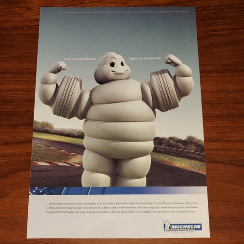 MICHELIN MAN MAGAZINE ADVERTISEMENT PRINT AD STRONG ON THE FIRST MILE ...