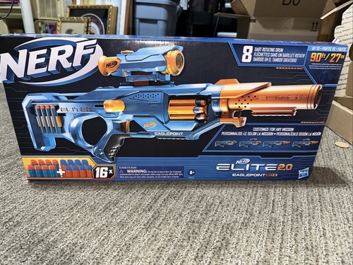 Nerf Elite 2.0 Eaglepoint RD-8 Blaster -- 8-Dart Drum, Detachable Scope ...