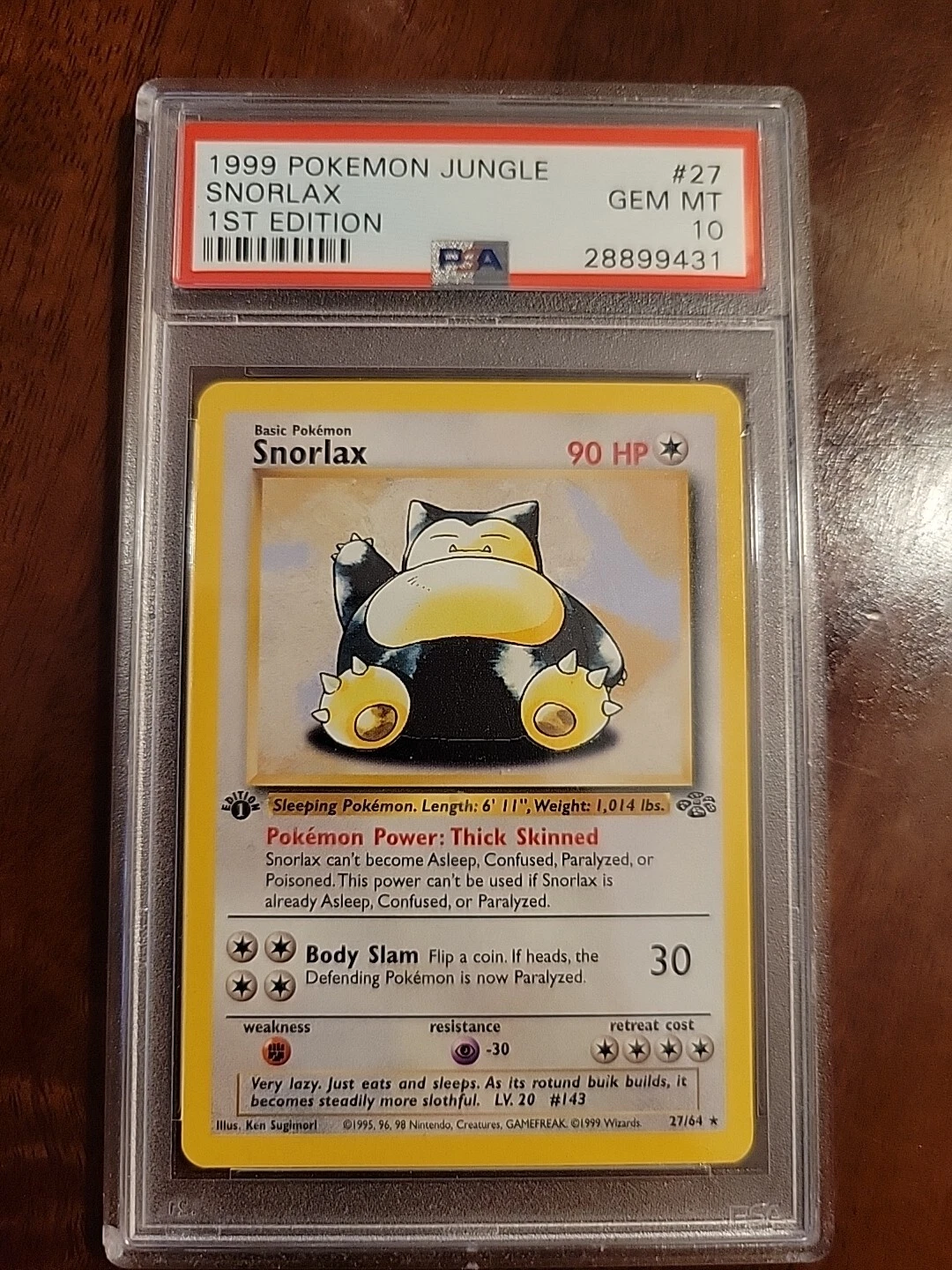 Snorlax 1999 Jungle #27/64 1st Edition Price Guide - Sports Card Investor
