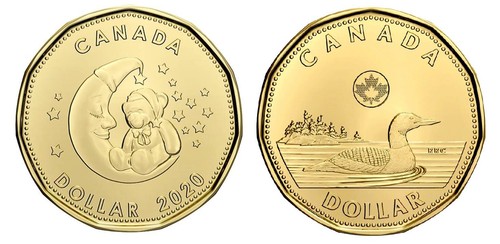 🇨🇦 Two Beautiful Canadian Loonies $1 Dollar Coins, Baby & Loonie, 2020 ...