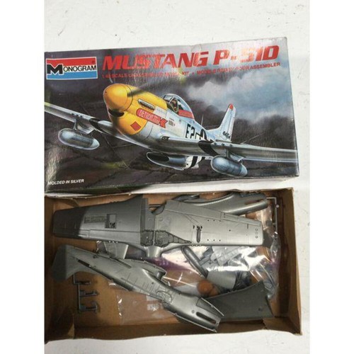 Monogram Mustang P-51D - 1:48 Scale Model Kit - Molded in Silver | eBay