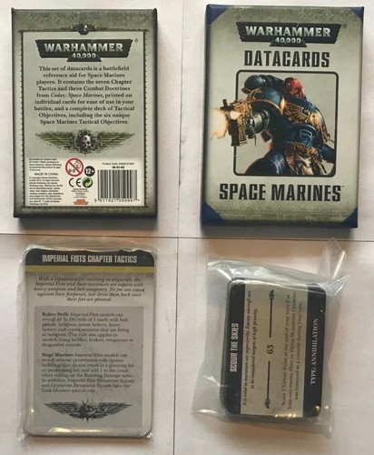 Warhammer 40K Data Cards Space Marines Complete | eBay