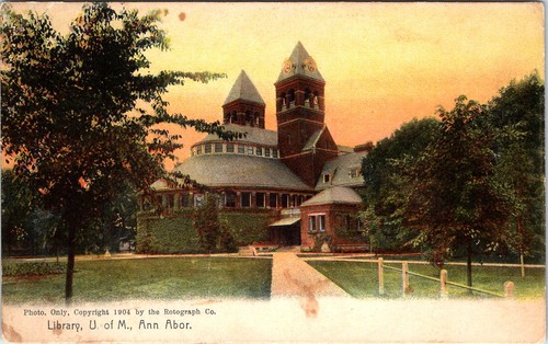 Library, University of Michigan, ANN ARBOR, MI Postcard - Rotograph Co ...