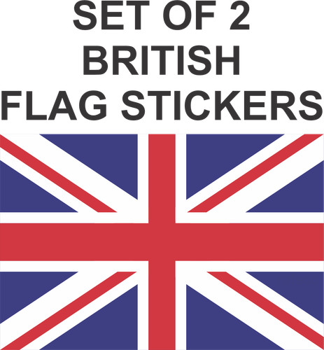Set of 2 British Flag Sticker Decal Vinyl | UK U.K. | Bumper | Car ...
