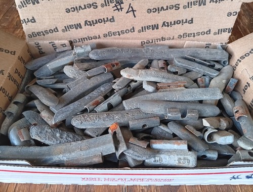 Lot ~ Lead Wheel Weights 10+ Pounds ~Scrap or Use~Sinker or Bullet Mold ...