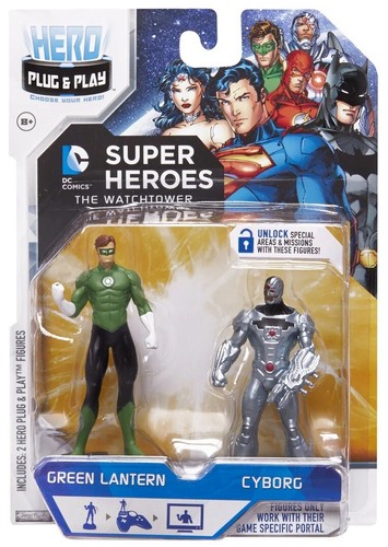 DC Super Heroes The Watchtower Plug & Play Green Lantern & Cyborg ...