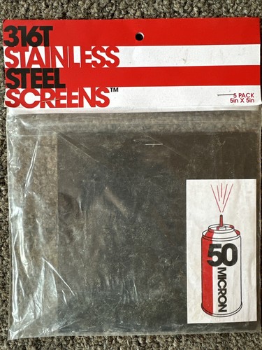316T Stainless Steel Screens (1) 5 Pack 50 Micron | eBay