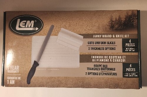 LEM Jerky Board & Knife Kit NEW 2 Thickness Options Cut Uniform Slices ...