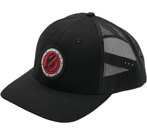 Dragonfire Racing Circle Logo Snap Hat One Size Black 523130 | eBay
