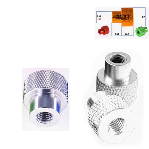 5Pc M4 Knurled Thumb Nuts High Type Through Hand Grip Knobs Alu ...