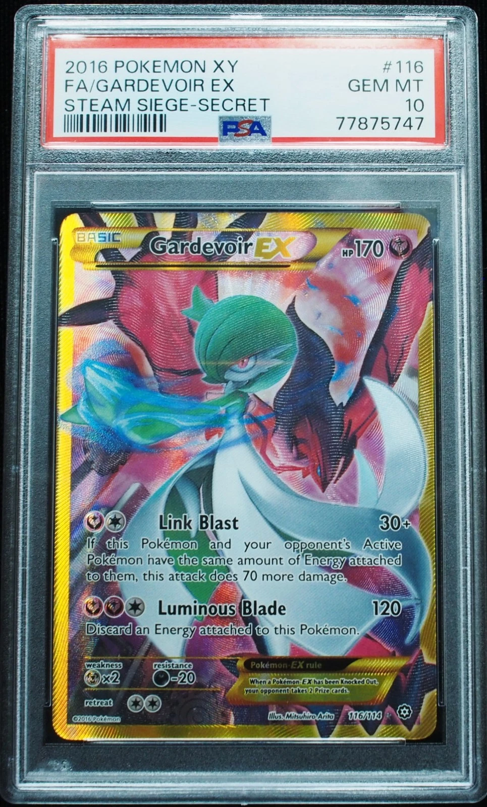 Gardevoir EX 2016 XY: Steam Siege #116/114 Holo (Secret) Price Guide ...