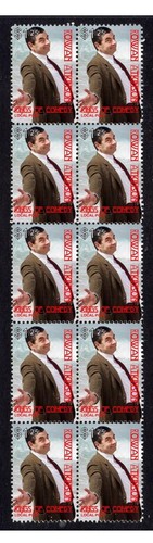 Rowan Atkinson Mr Bean Strip Of 10 Mint Tv Stamps 4 | eBay