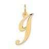 14k 14kt Yellow Gold Medium Fancy Script Initial G Charm PENDANT 20 mm ...