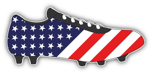 USA Flag Soccer Cleats Car Bumper Sticker Decal | eBay