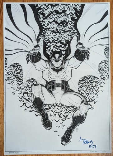 2023 SF FAN EXPO ARTHUR ADAMS BATMAN DC UNIVERSE ART PRINT SIGNED ...