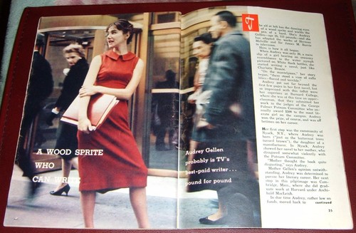 1959 TV ARTICLE ~ AUDREY GELLEN MAAS 1936-1975 TV, FILM & THEATRE ...