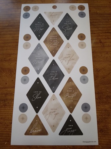 Happy Planner Bream Big 9 diamonds 18 stars stickers MAMBI 276428 | eBay