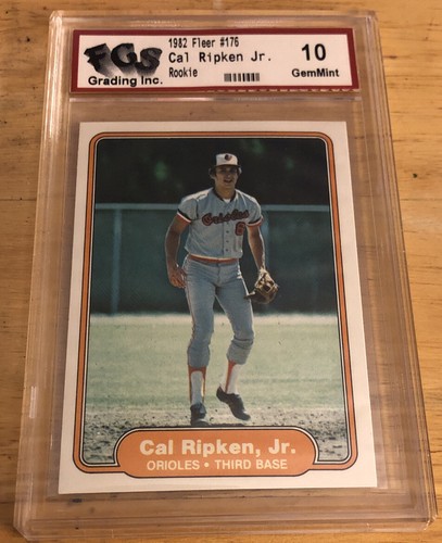 1982 Fleer Cal Ripken, Jr. Rookie (RC) Baseball Card #1 Orioles Graded ...