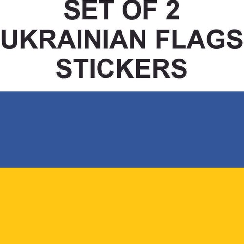 SET Of 2 UKRAINE Flag Stickers 4" by 2" Decal Vinyl Bumper Ukrainian ...