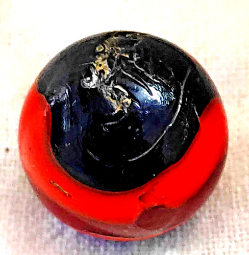 OldToy marble.66'' TRANSITIONAL Leighton black&red oxblood ,violet ...