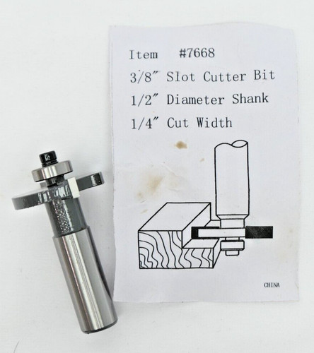 #7668 MLCS Slot Cutter Router Bit 1/4"L 3/8"C 1-1/4"D Woodworking Tool ...