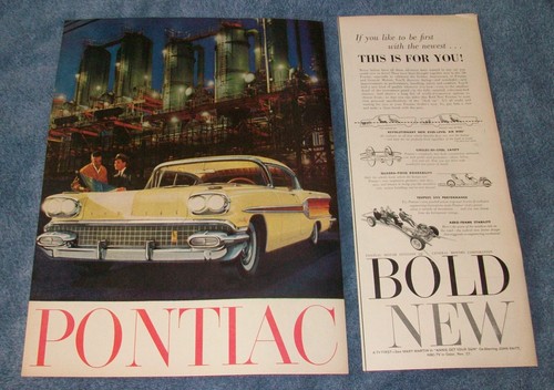 1958 Pontiac Star Chief Catalina Vintage Ad "Bold New Pontiac" | eBay