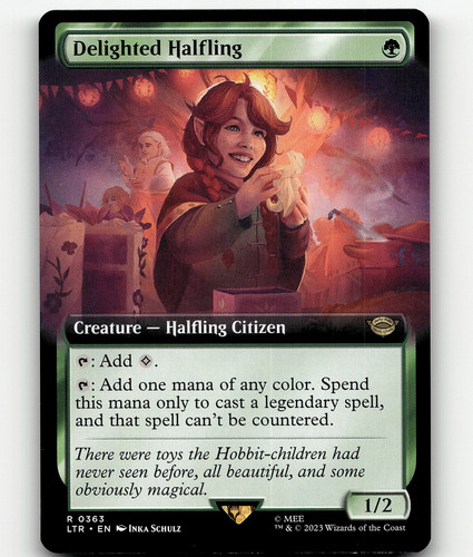 MTG - Delighted Halfling (Extended Art) 363 - The Lord of the Rings | eBay