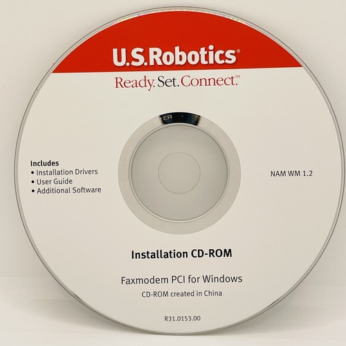 US Robotics Faxmodem PCI Drivers Installation CD-ROM (NAM WM 1.2) | eBay