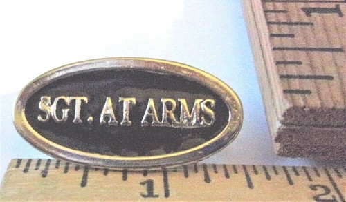 SGT at ARMS pin biker vintage collectible old motorcycle club officer ...