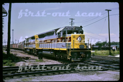 F Original Slide - Erie Lackawanna EL 3607 SD-45 Action w/ Frt Marion OH 1967 | eBay