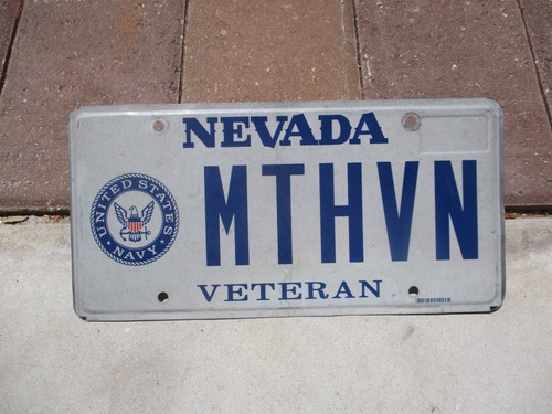 Nevada Navy Veteran license plate # MTHVN | eBay