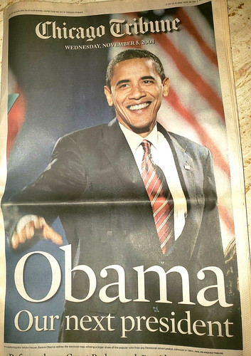 Never Opened - OBAMA WINS - Complete Chicago Tribune - Wednesday ...