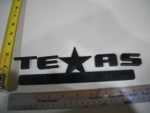 CHEVROLET CHEVY TEXAS EDITION STAR LETTERS EMBLEM BAGDE BLACK OEM | eBay