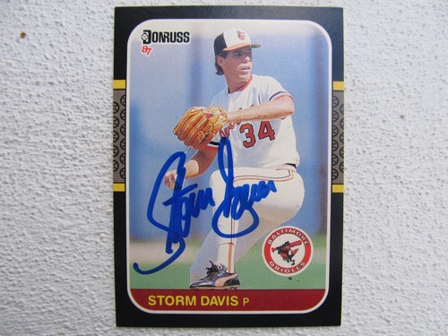Orioles Storm Davis Signed Autographed 1987 Donruss Nr.Mint | eBay