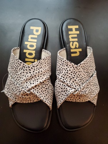 Hush Puppies Sandals Womens Shoe Size 9 Emily Slides in Snow Leopard ...